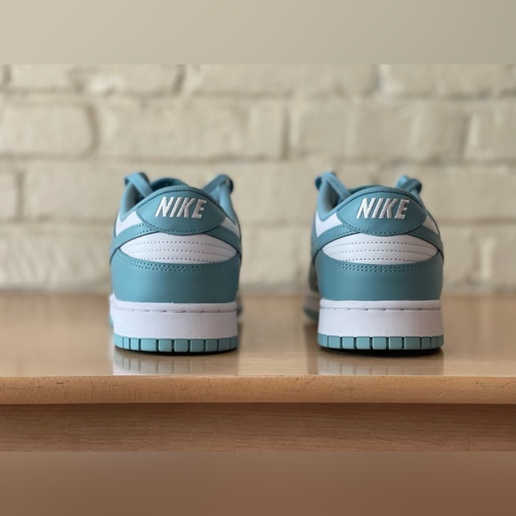 Nike | Shoes | Nike Shoes Dunk Low Retro Sneakers White Denim Turquoise ...